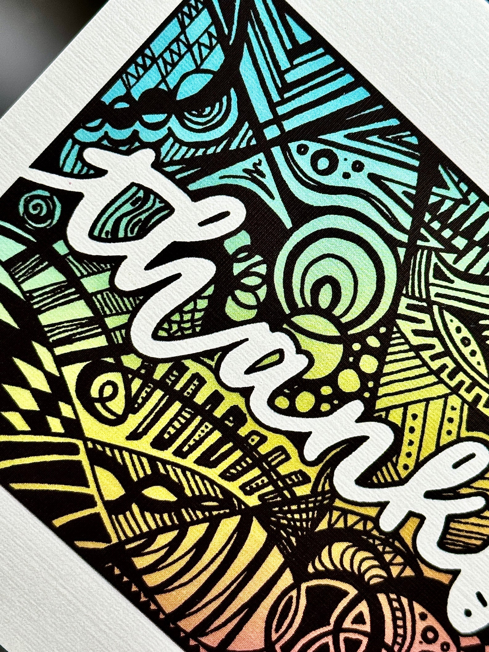 Thank You Card | Greeting Card | Hand-painted Abstract Art | 'thankful ...