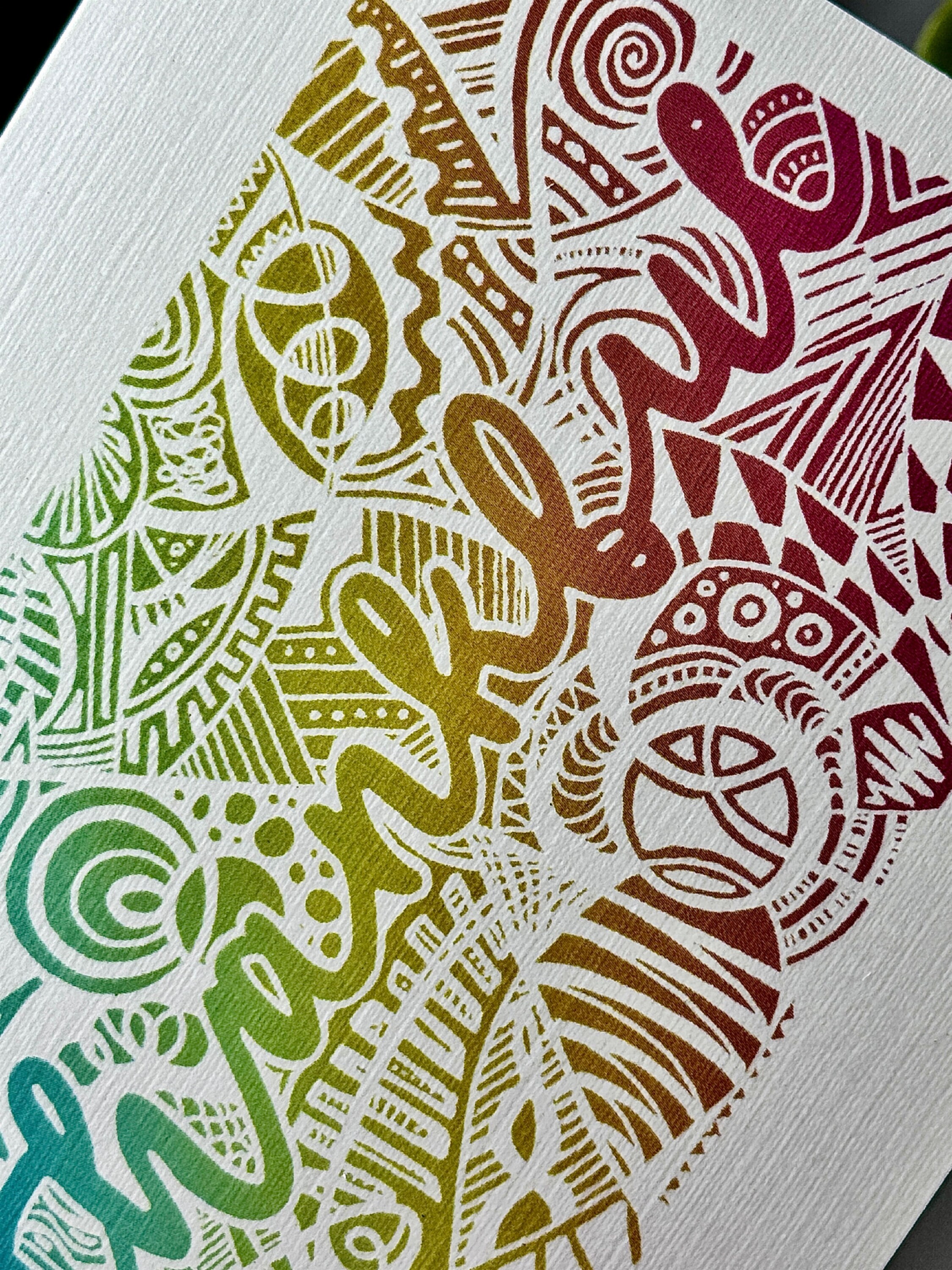Thank You Card | Greeting Card | Hand-painted Abstract Art | 'thankful ...