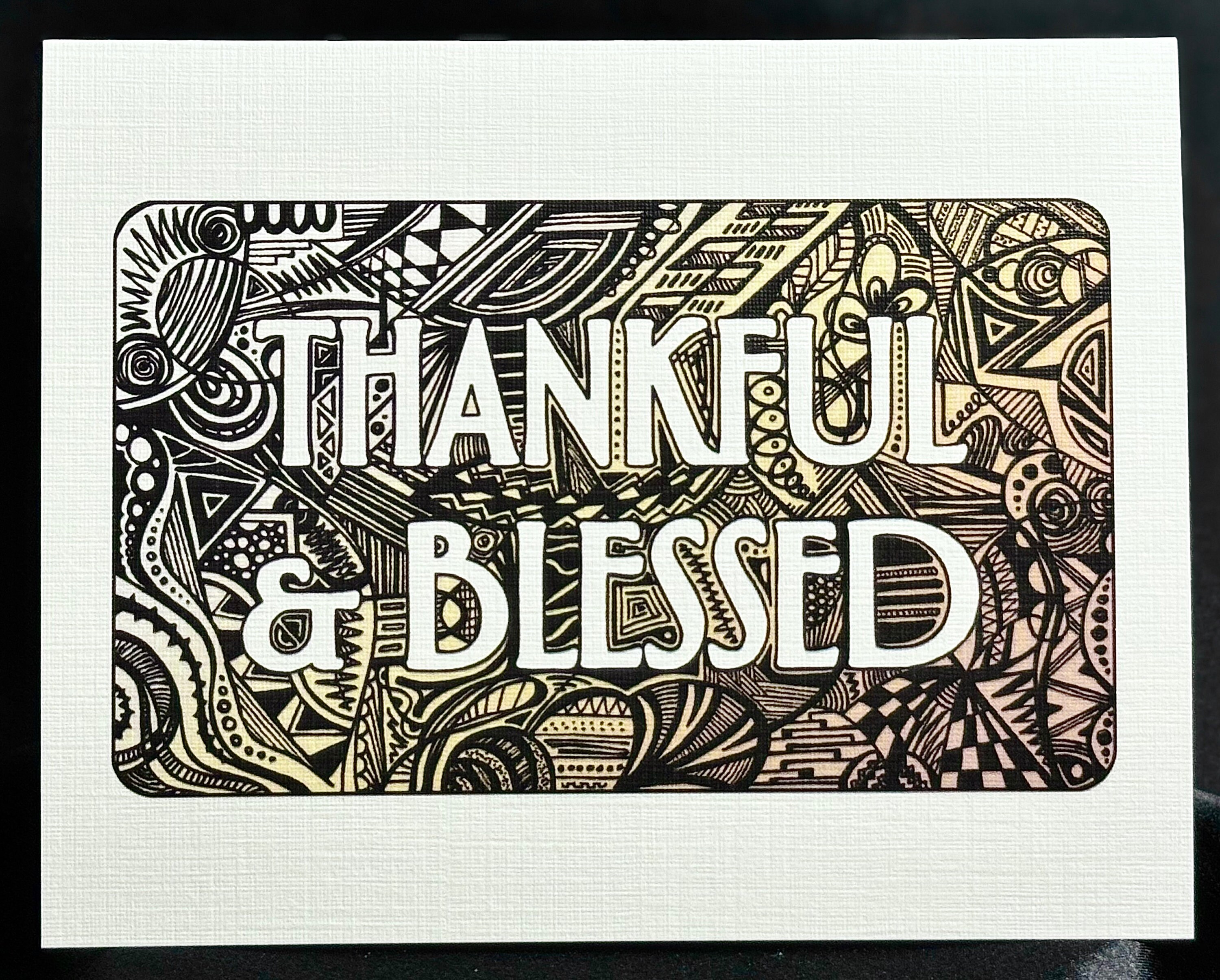 Thank You Card Greeting Card Hand-painted Abstract Art 'thankful ...