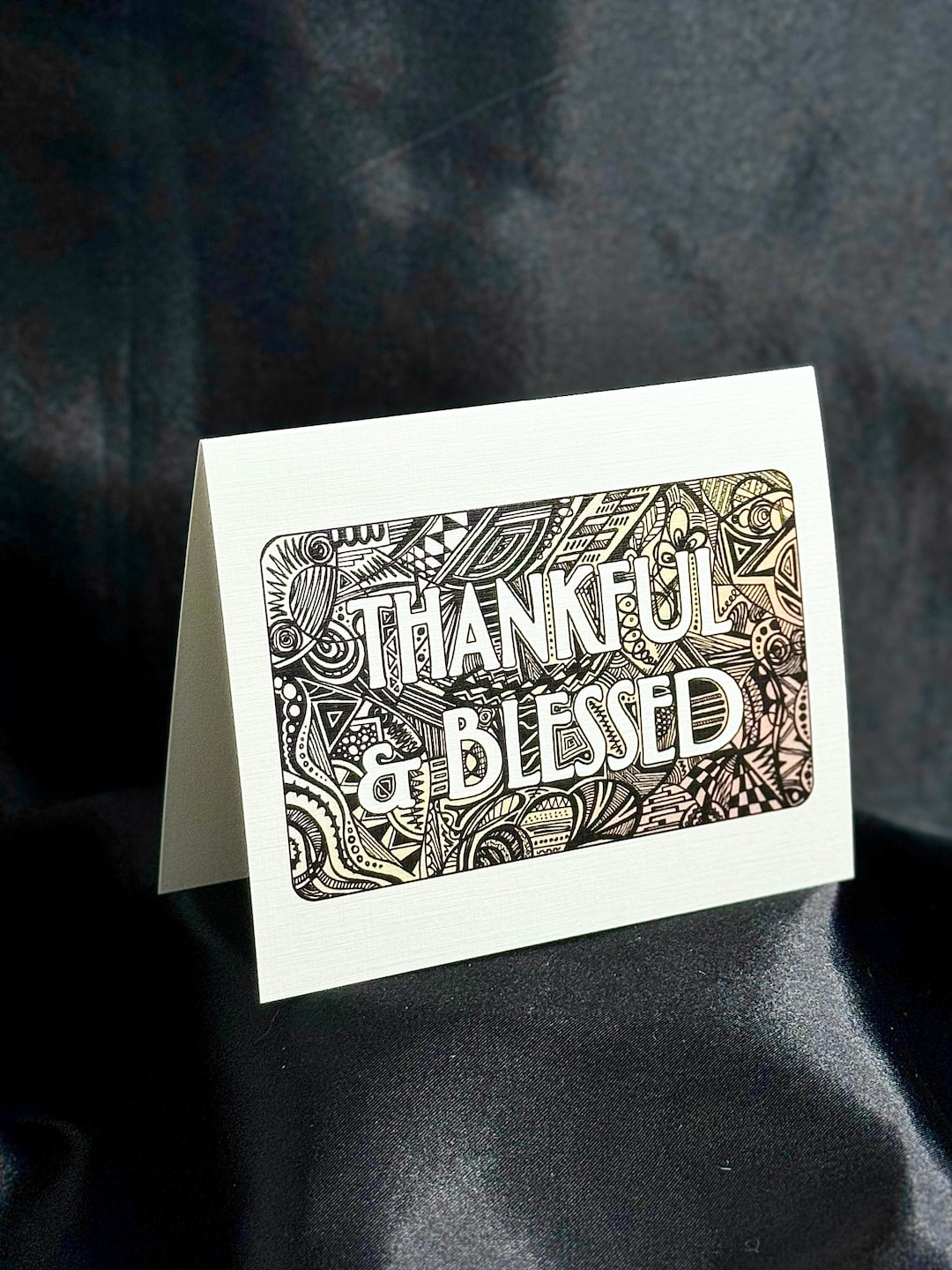 Thank You Card Greeting Card Hand-painted Abstract Art 'thankful ...