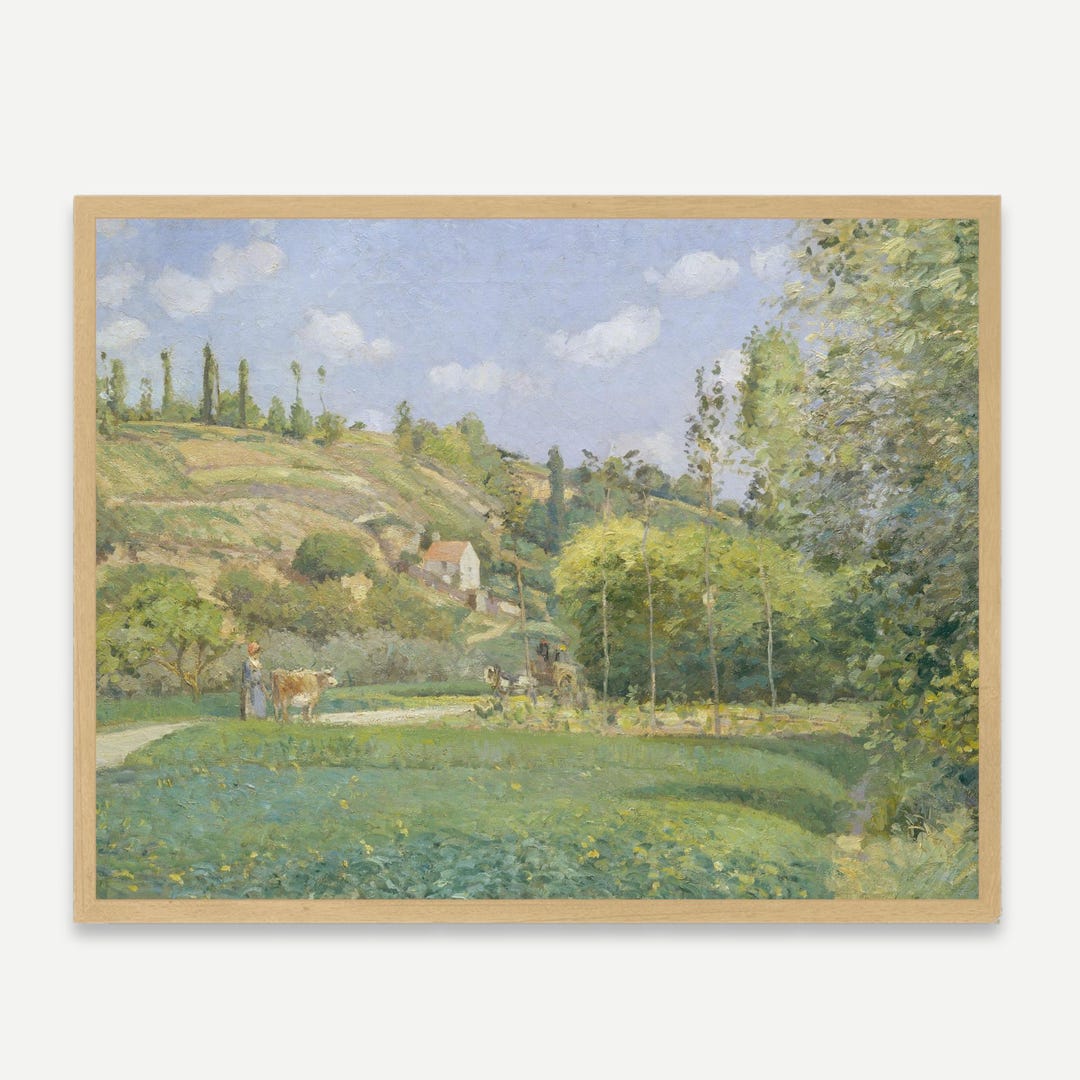 A Cowherd at Valhermeil Fine Art Print or Stretched Canvas - Etsy