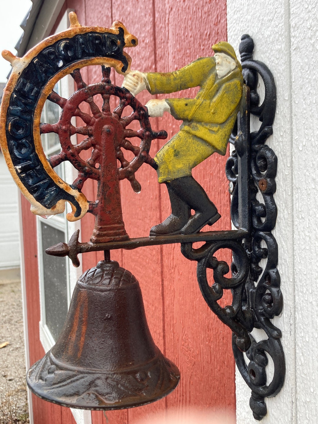 1950s Cast Iron Fisherman Wheel Bell - Etsy