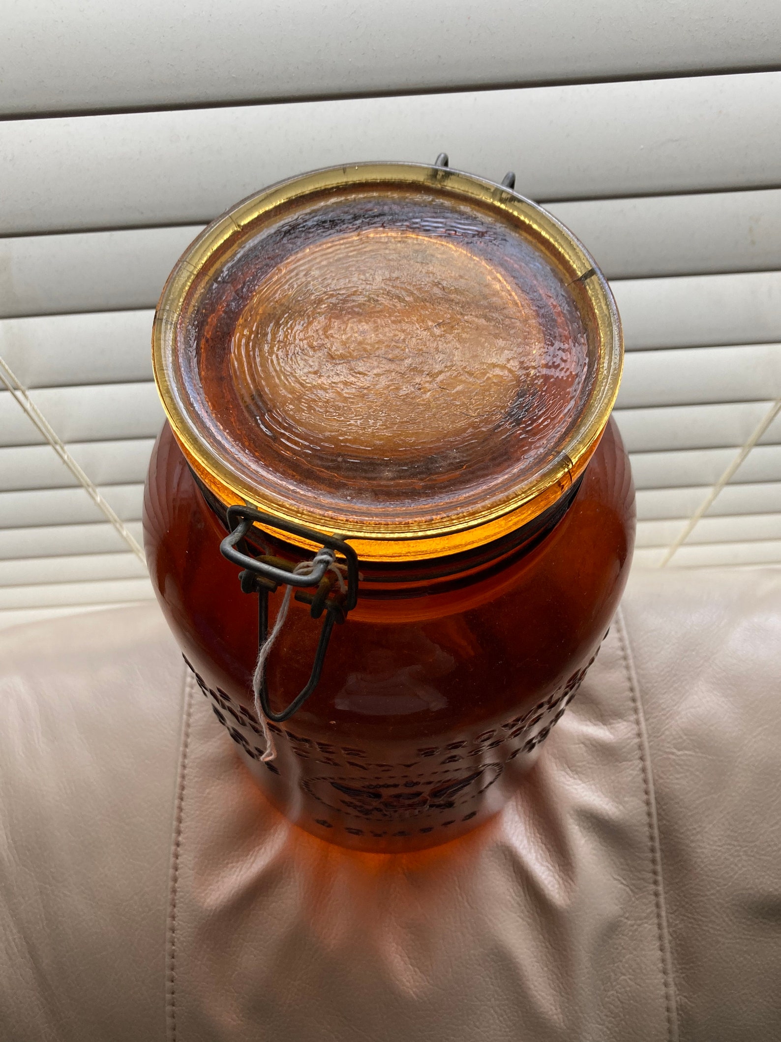 1966 Amber Penny Candy Jar From Italy - Etsy