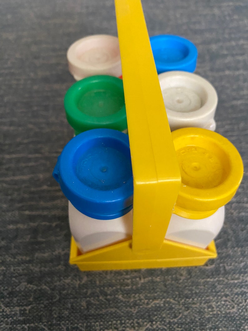 Vintage Fisher Price Food Toy Milk Carrier 6 Bottles and Caps - Etsy