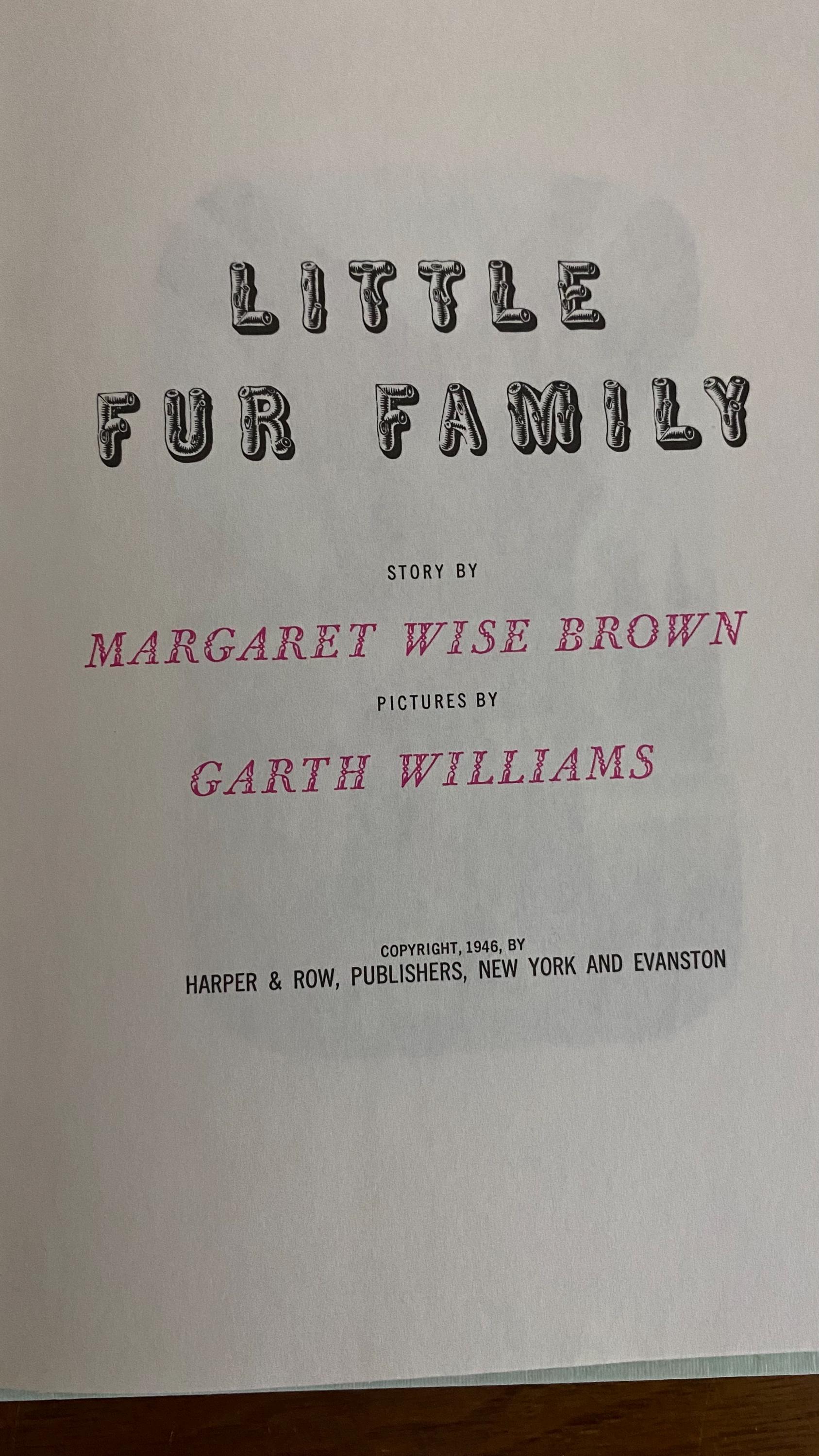 1946 Little Fur Family Childrens Book - Etsy