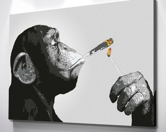 Smoking Monkey - Etsy