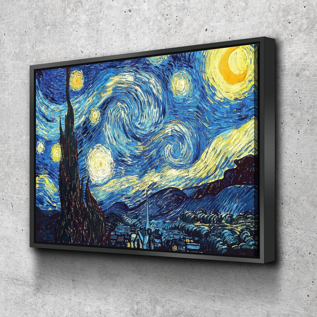 Starry Night Poster Starry Night Canvas Van Gogh Starry Night Print ...