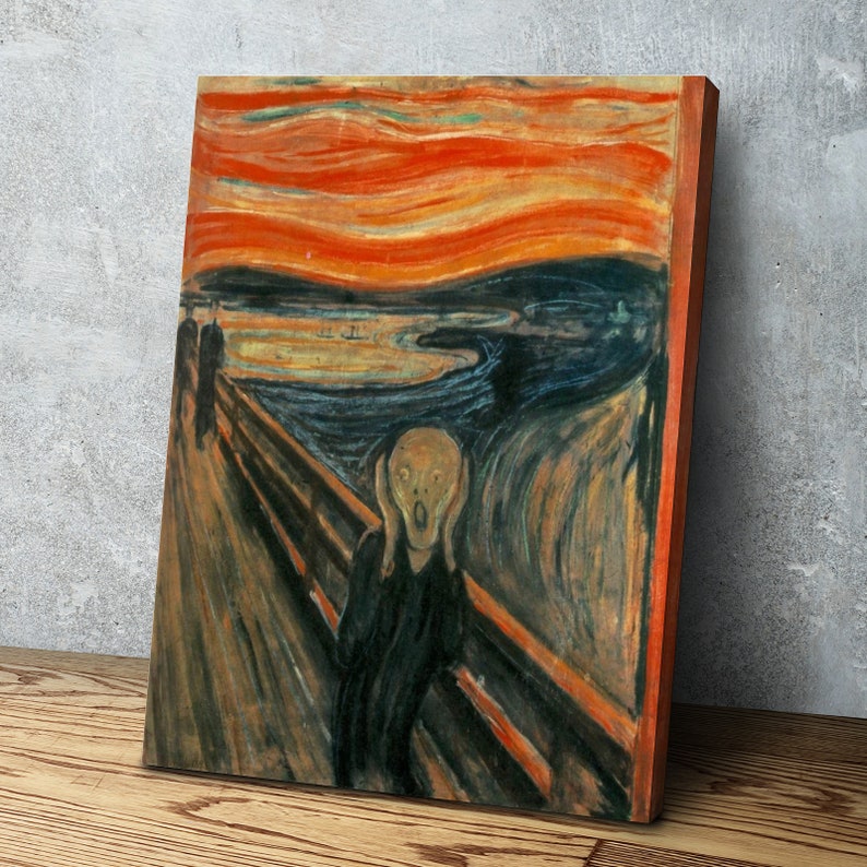 The Scream Painting the Scream Art Canvas Wall Artwork - Etsy