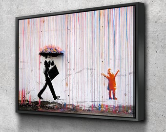 Banksy Colored Rain | Etsy