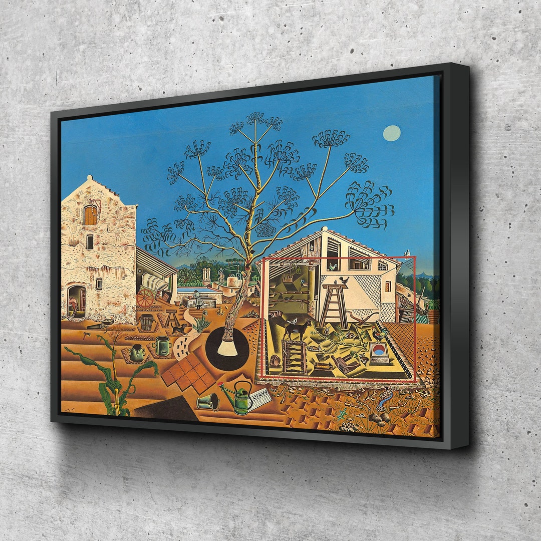 The Farm by Joan Miró Vintage Poster Canvas Wall Art Décor - Etsy