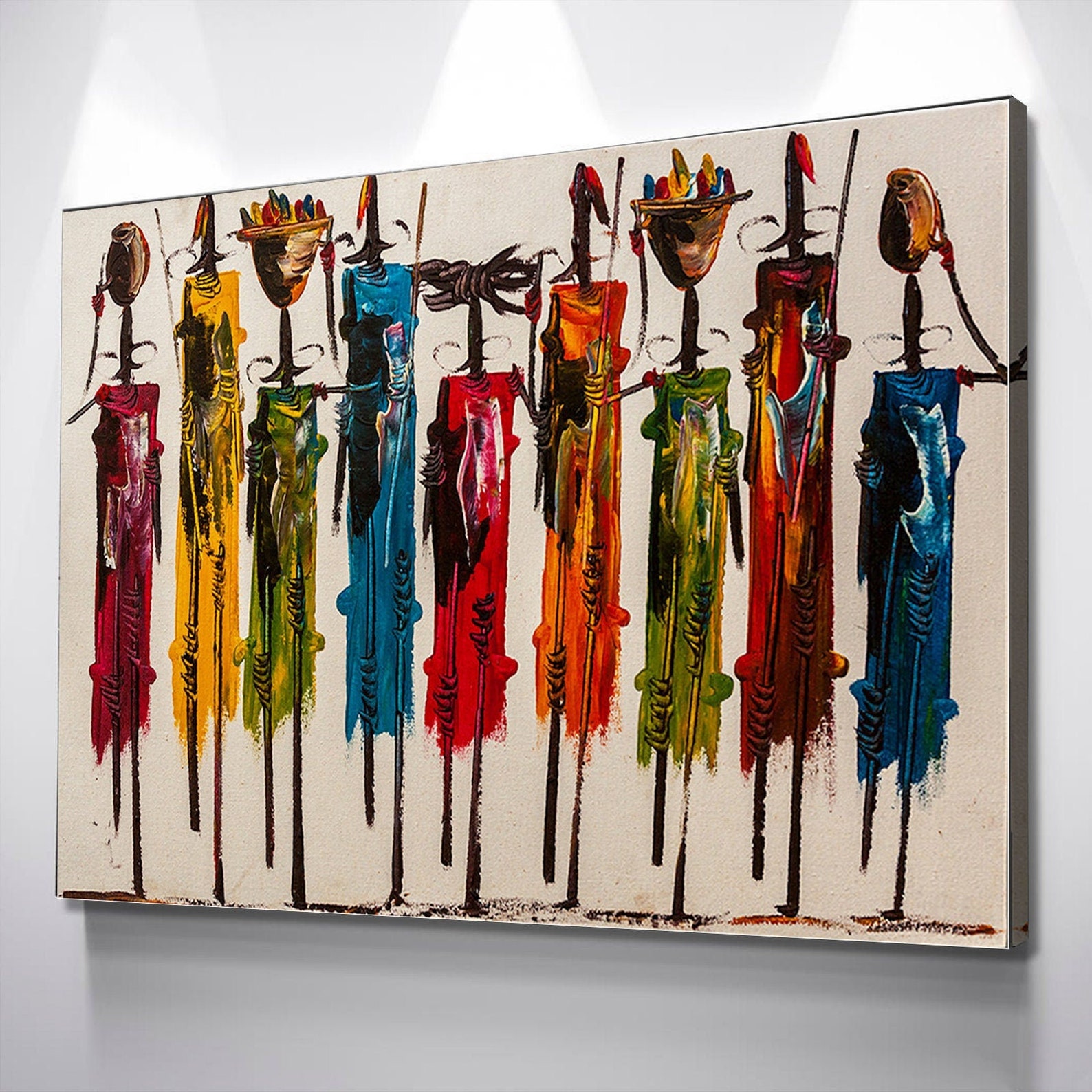 African Wall Art Abstract African Art Canvas Wall Art - Etsy