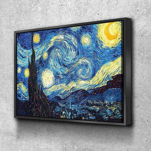 Starry Night Poster Starry Night Canvas Van Gogh Starry - Etsy