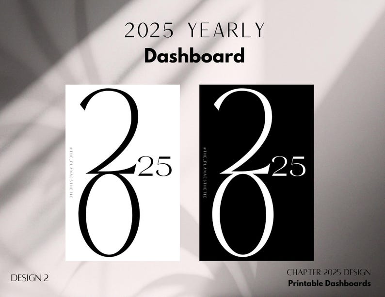 2025 Yearly Dashboard - Design 2 - Etsy