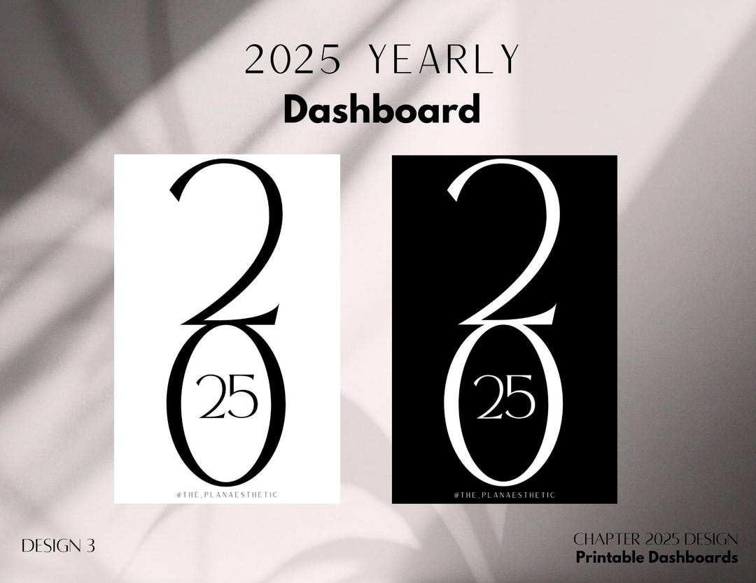 2025 Yearly Dashboard - Design 3 - Etsy