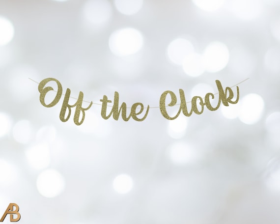 Officially Retired Banner Retirement Banner off the Clock | Etsy