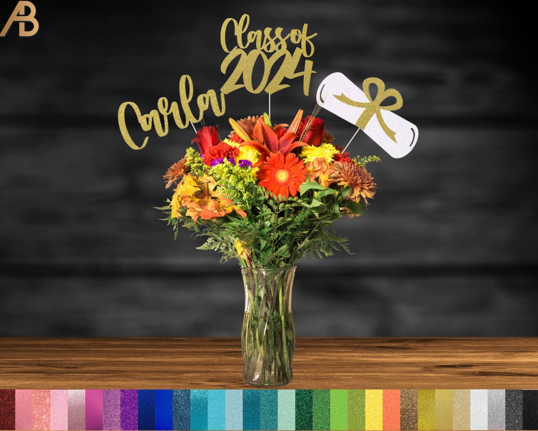 Graduation Centerpieces, Graduation Decorations, Class of 2024, Custom ...