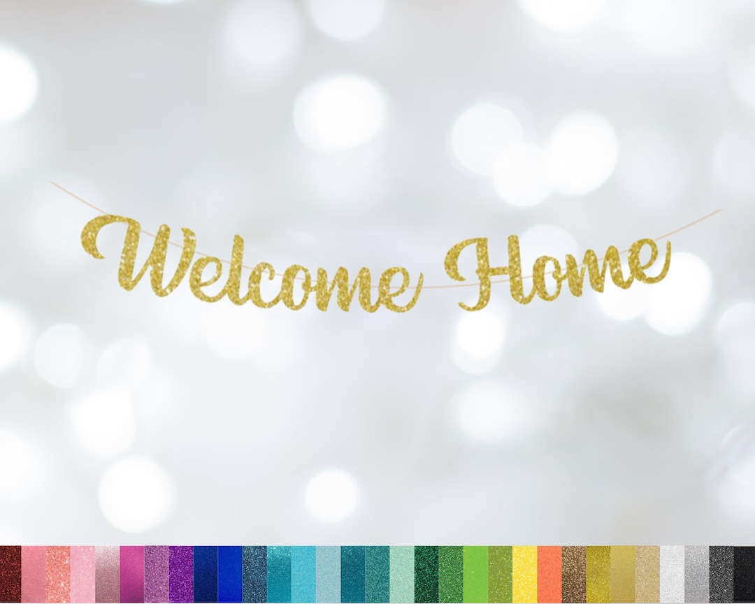 Welcome Home Banner, Pre-strung, Ready to Hang, Choose Your Color - Etsy
