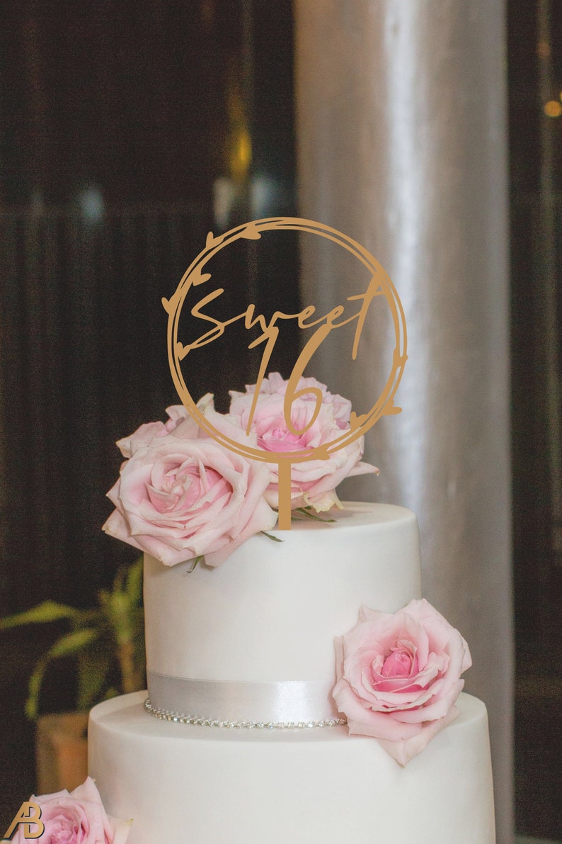 Sweet 16 Cake Topper, Custom Cake Topper, Sweet Sixteen Cake Topper ...