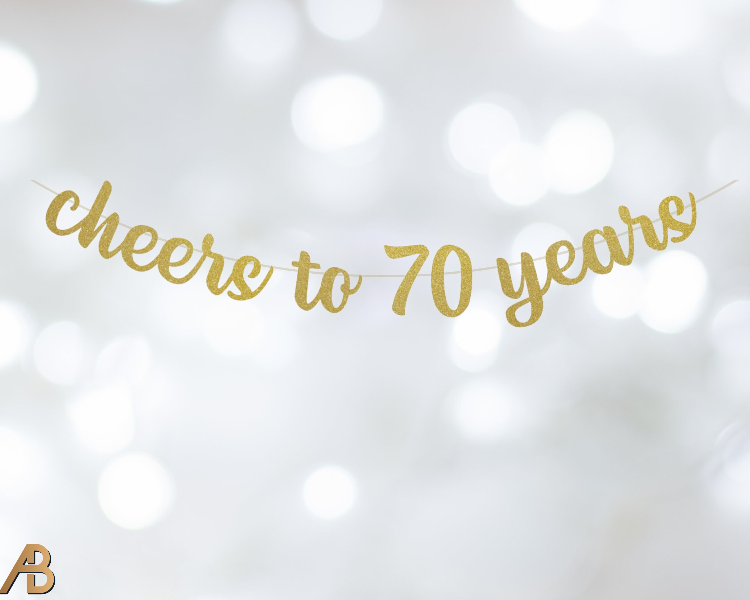 Cheers to 70 Years Banner 70th Birthday Banner 70th - Etsy