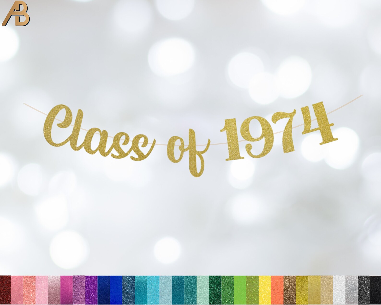 Class of 1974 Banner, Class Reunion, Party Decorations, Custom Banner ...