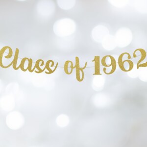 Class of 1962 Banner, Class Reunion, Party Decorations, Custom Banner ...