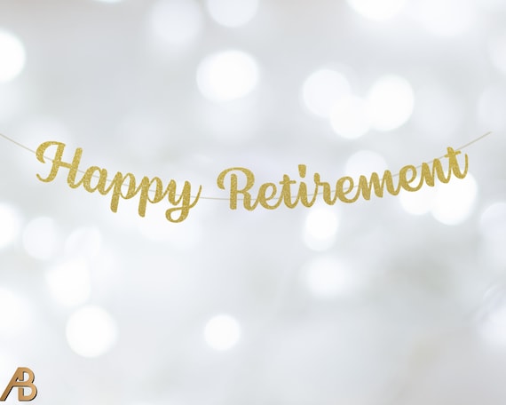 Happy Retirement Banner Retirement Banner off the Clock - Etsy
