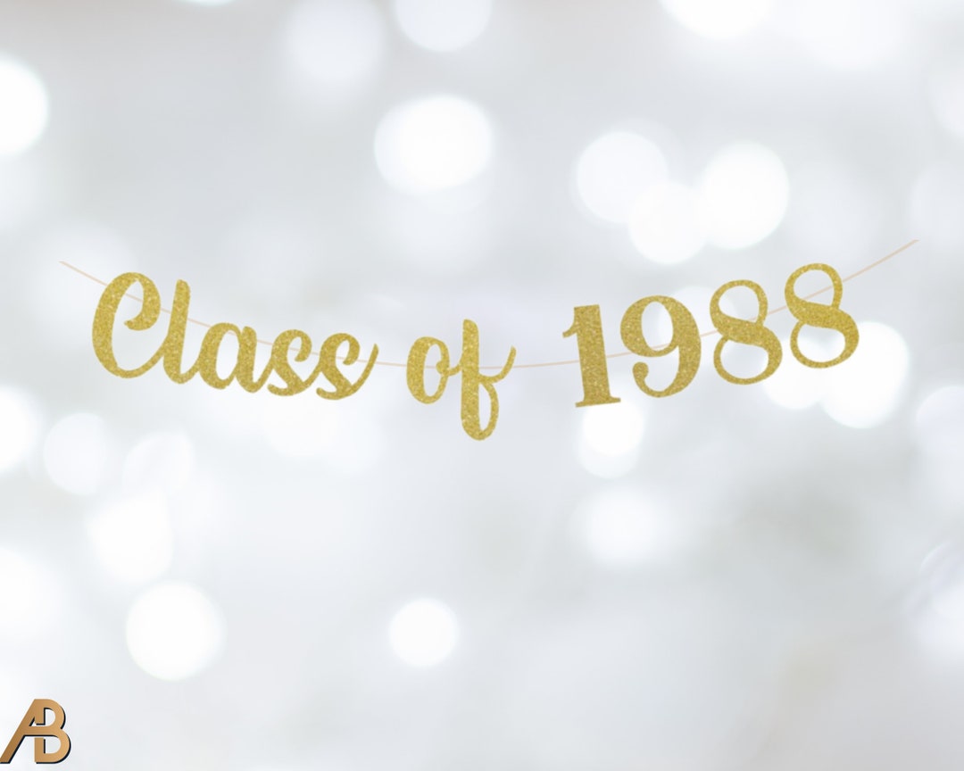 Class of 1988 Banner, Class Reunion, Party Decorations, Custom Banner ...