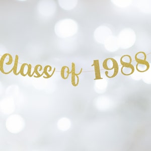 Class of 1988 Banner, Class Reunion, Party Decorations, Custom Banner ...