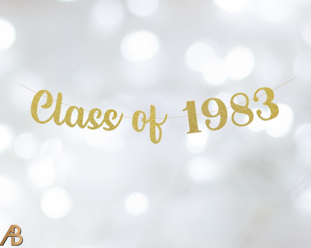 Class of 1983 Banner, Class Reunion, Party Decorations, Custom Banner ...