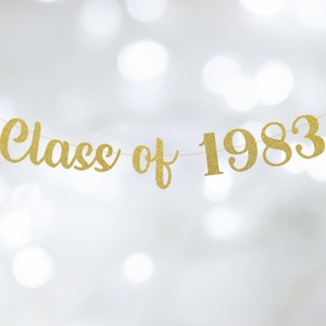 Class of 1983 Banner, Class Reunion, Party Decorations, Custom Banner ...