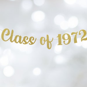 Class of 1972 Banner, Class Reunion, Party Decorations, Custom Banner ...