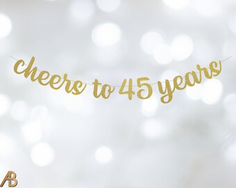 45th Birthday Banner - Etsy