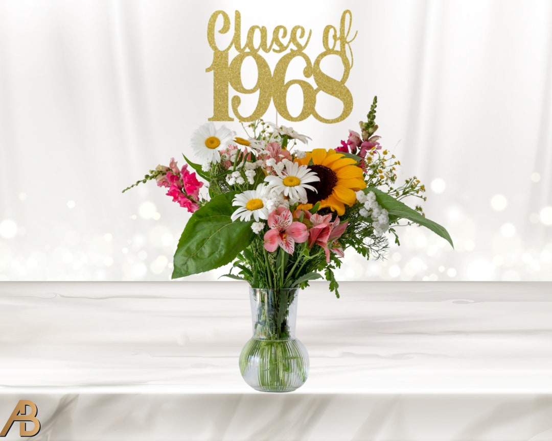 Class of 1968 Centerpiece, Class Reunion, Party Table Décor ...