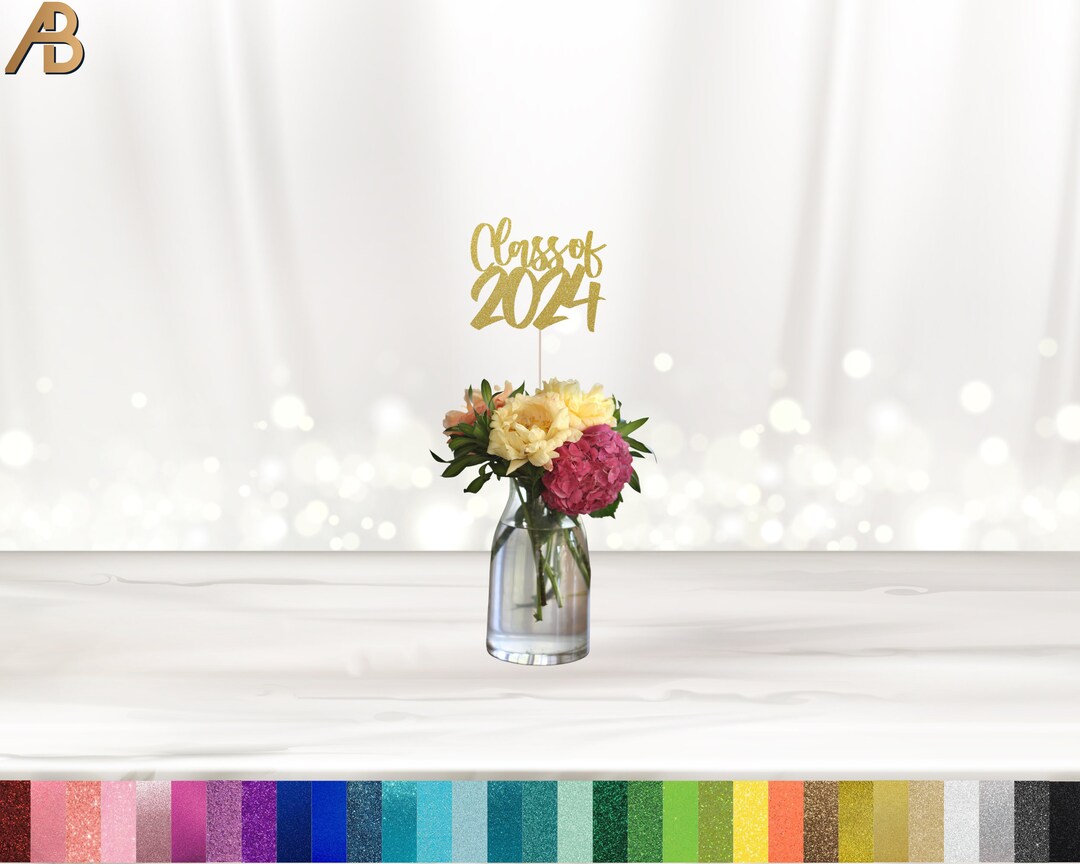 Class of 2024 Centerpiece Stick. Graduation Centerpiece Pick. Class of ...
