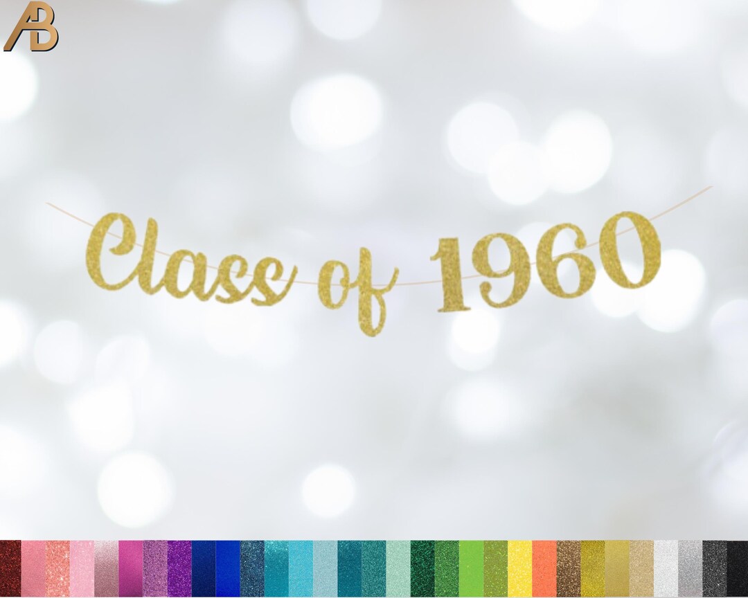 Class of 1960 Banner, Class Reunion, Party Decorations, Custom Banner ...