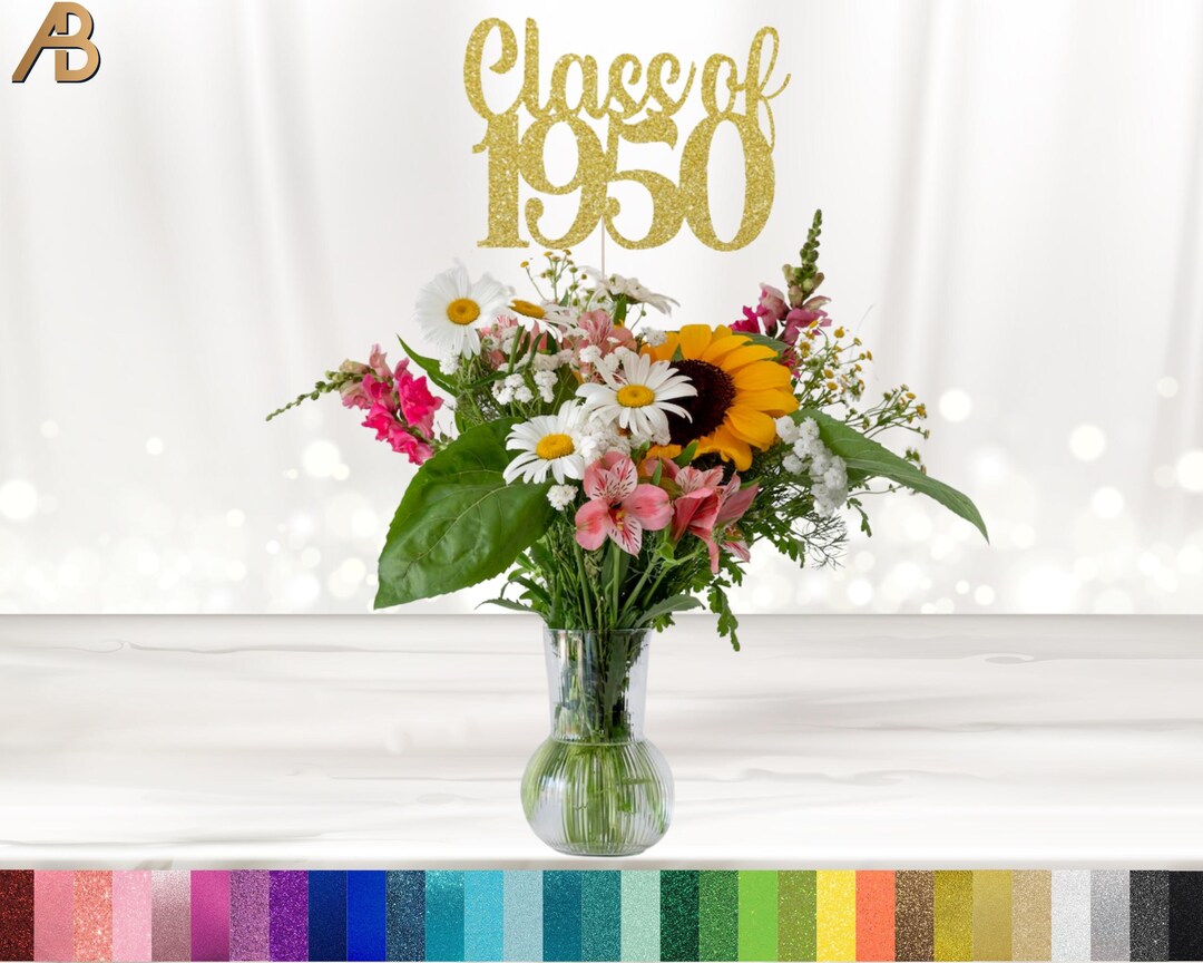 Class of 1950 Centerpiece, Class Reunion, Party Table Décor ...