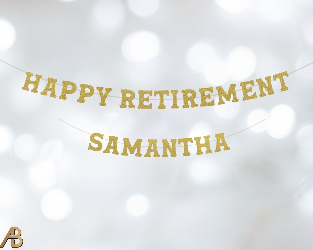 Happy Retirement Banner, Custom Name Retirement Banner, Officially ...