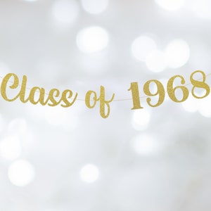 Class of 1968 Banner, Class Reunion, Party Decorations, Custom Banner ...