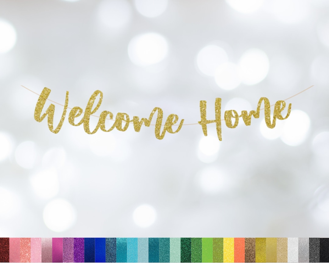 Welcome Home Banner, Pre-strung, Ready to Hang, Choose Your Color - Etsy