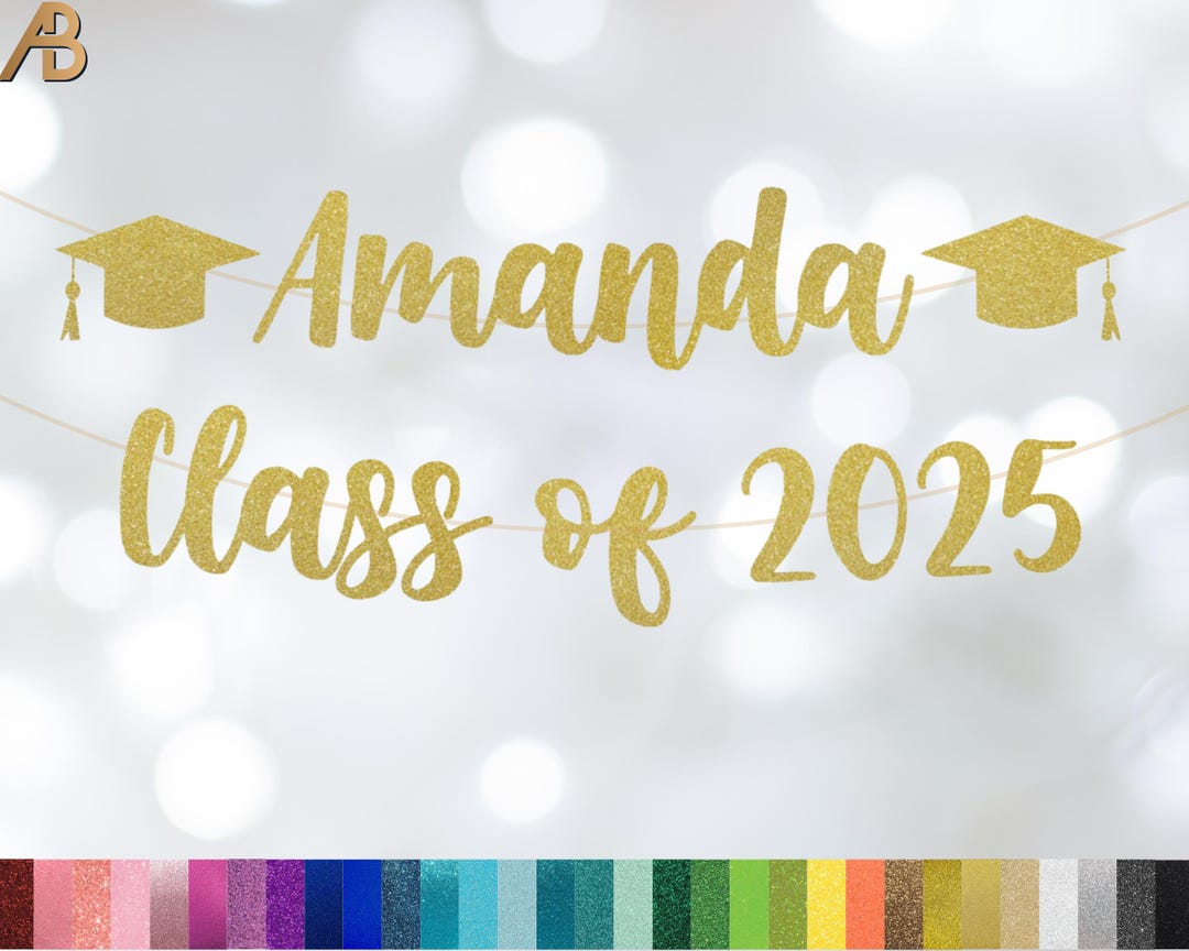 Custom Graduation Banner Class of 2025 Banner, Personalized Graduation ...