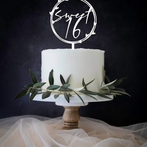 Sweet 16 Cake Topper, Custom Cake Topper, Sweet Sixteen Cake Topper ...