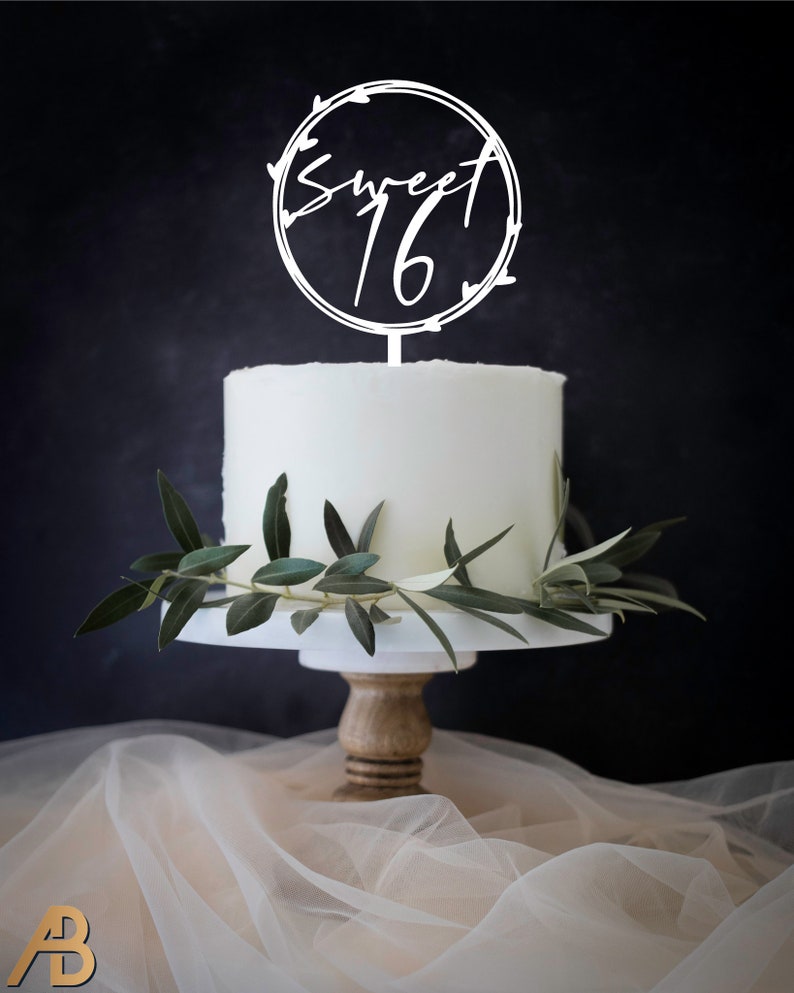 Sweet 16 Cake Topper, Custom Cake Topper, Sweet Sixteen Cake Topper ...