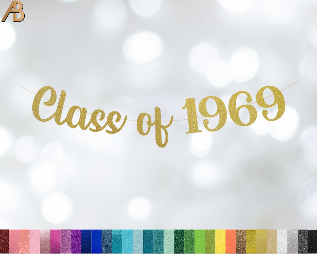 Class of 1969 Banner, Class Reunion, Party Decorations, Custom Banner ...