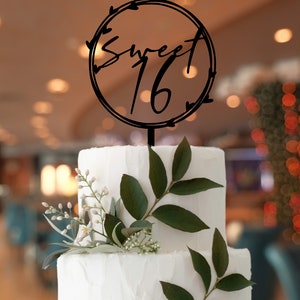 Sweet 16 Cake Topper, Custom Cake Topper, Sweet Sixteen Cake Topper ...