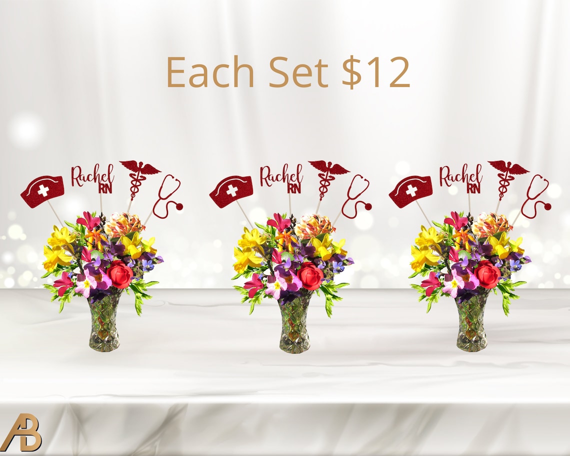 Nurse Graduation Centerpiece Nurse Graduation Decorations - Etsy