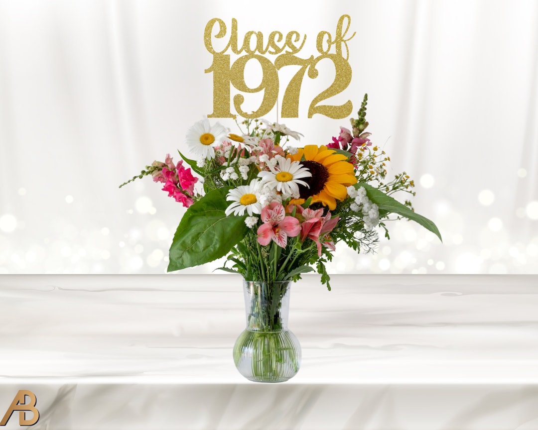 Class of 1972 Centerpiece, Class Reunion, Party Table Décor ...