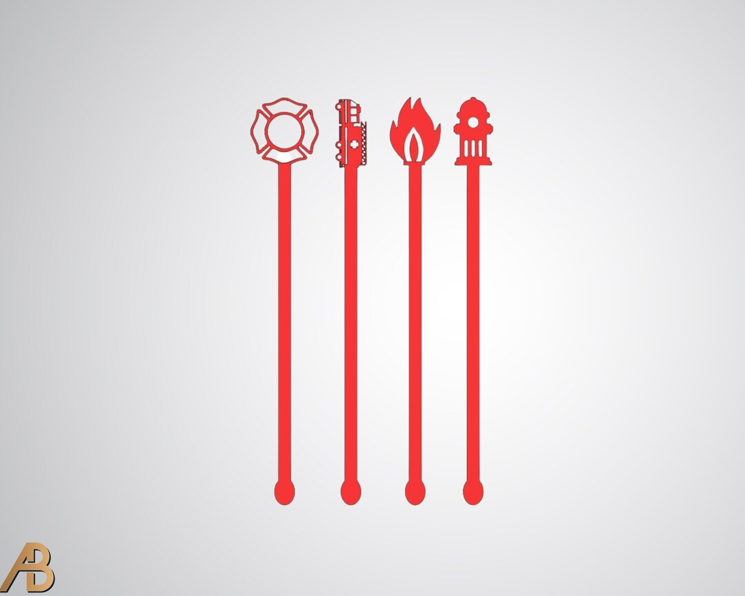 Firefighter Stirrers, Firefighter School Graduation, Stir Sticks, Fire ...