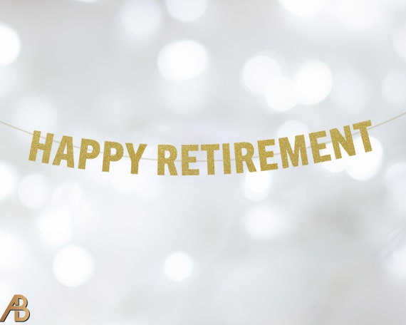 Happy Retirement Banner Retirement Banner off the Clock | Etsy