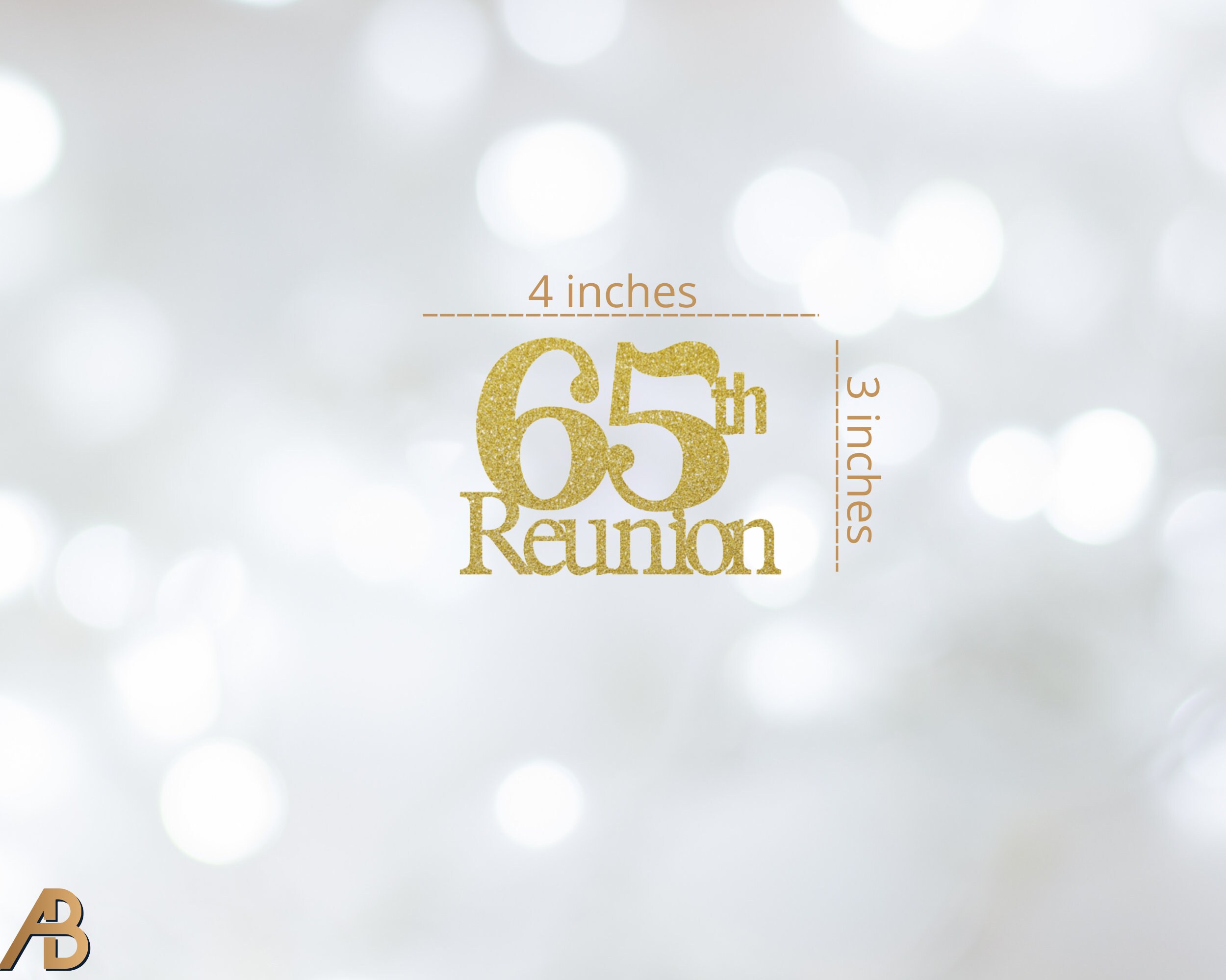 65th Reunion Mason Jar Tags, Class Reunion Centerpiece, Party Table ...