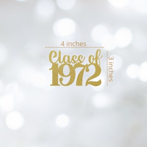 1972 Class Reunion, Mason Jar Tags, Class of 1972, Centerpiece, 1972 ...